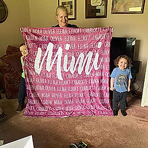 Personalized Name Blanket for Baby and Adults, Personalized Custom Throw blanket with name for mothers day, Best Gift for Mom, Dad, Grandma. Great Gift for Birthday Christmas Mothers Day Throw Blanket