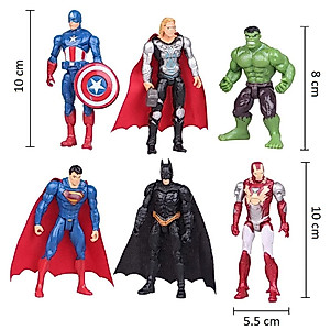 Superhero Flash Action Figures Set of 6 PCS - Best Toys Set for Boys - Collectible Models - Exclusive Cake Topper