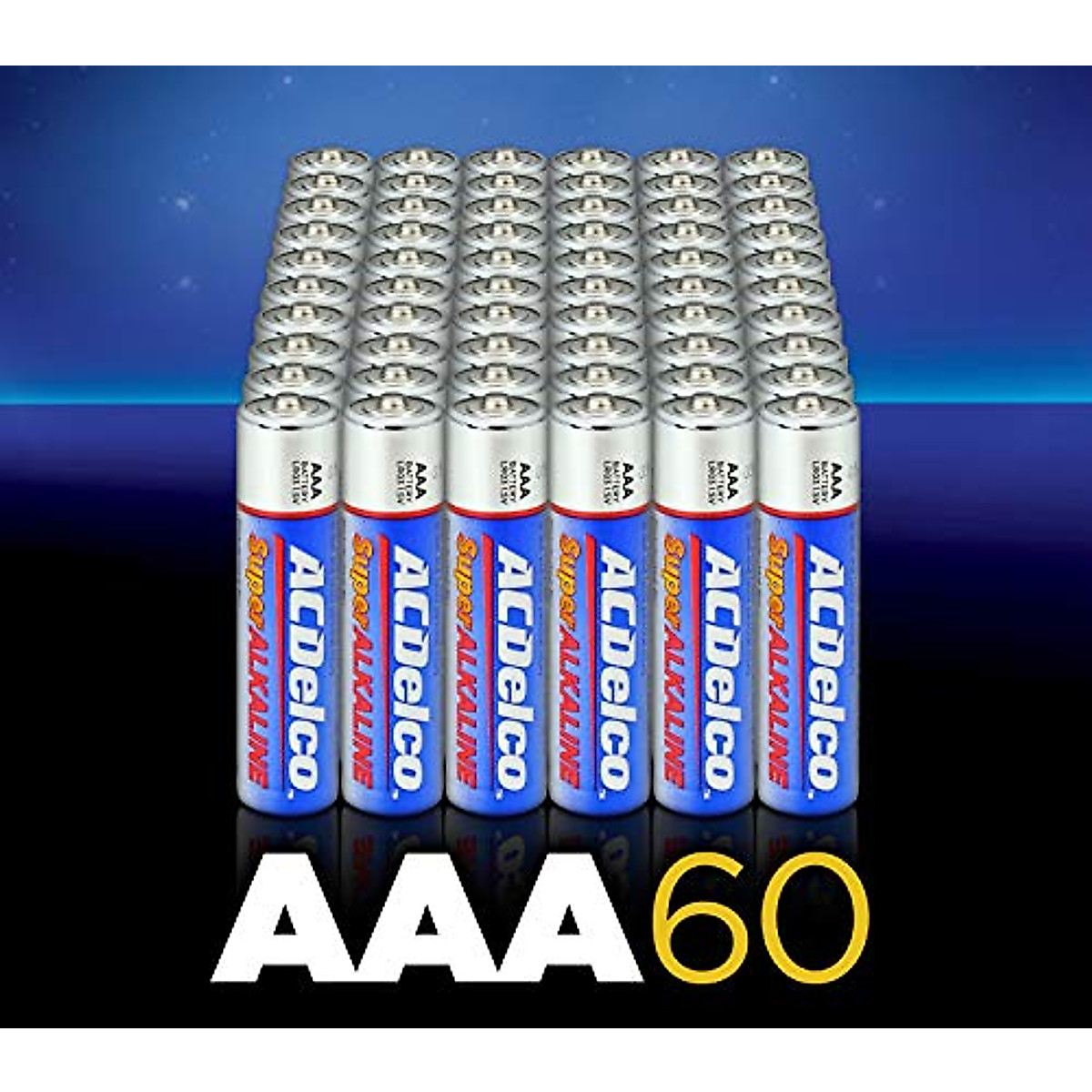 Powermax ACDelco 60-Count AAA Batteries + ACDelco 12-Count 9 Volt Batteries