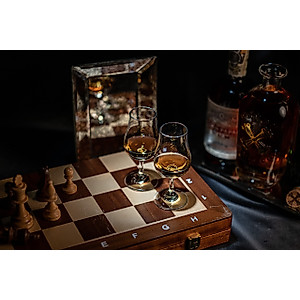 Whiskey, Scotch, Bourbon Tasting Glasses | Set of 4 Crystal Snifters | Professional 4 oz Tulip Shaped Nosing Copitas with Short Stem | Small Stemmed Gift Sniffers for Sipping Neat Liquor