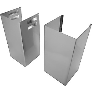 HTH HTHomeprod 30 Inch Wall Mount Range Hood Stainless Steel Chimney Extension Duct Cover Up to 10ft. Ceiling