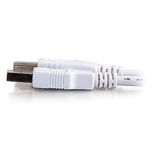 C2G 13400 USB 2.0 A to B USB Cable, 9.84 Feet (3 Meters), White