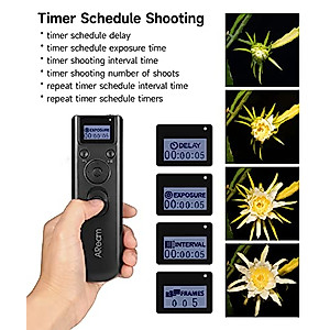 Wireless Digital Timer Remote Shutter Release Trigger Intervalometer for Canon EOS Rebel T6 T7 80D 70D 60D 60Da 77D T7i T6i T6s SL2 SL1 T5 T3 T5i T4i T3i T2i EOS R M6 M5 Cameras…