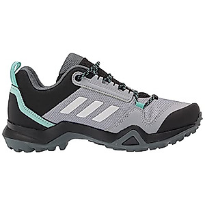 adidas outdoor womens Terrex Ax3 Hiking Boot, Halo Silver/Crystal White/Acid Mint, 8.5 US