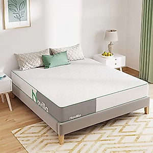 Novilla King Mattress, 10 Inch Gel Memory Foam Mattress King Size for Cooling Sleep & Pressure Relief, Medium Firm with Breathable Bamboo Cover, Mattress in a Box, Lullaby