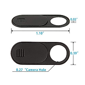 Webcam Cover, Sonku 7 Pack Web Camera Bloker Compatible with Laptop, PC, MacBook, iMac, Computer, iPad, Pro, Smartphone, Ultra Thin Design Protect Your Privacy Security Digital Sliding Covers - Black