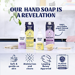 Cleancult Liquid Hand Soap Refill - Wild Lavender - Moisturizes Dry & Sensitive Skin - Made with Aloe Vera & Lavender Essential Oils - Eco Friendly - Paper-Based Packaging - 32 oz/1 Pack