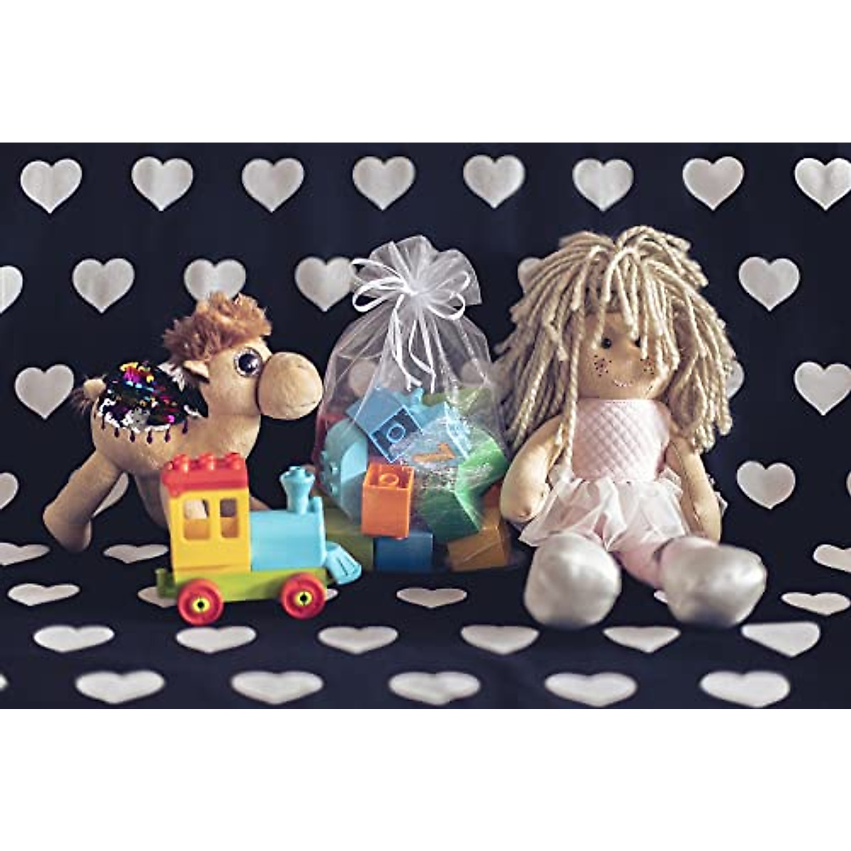 CREATIVE ORGANZA Bags 100Pcs 8x12 inch Large White Gift Pouch with Satin Drawstring Wedding Party Favors Jewelry Cosmetics DIY