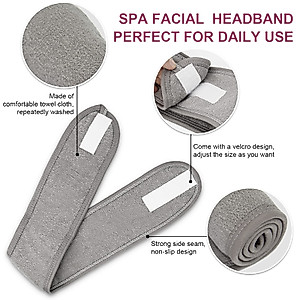 NONSTOP Spa Facial Sponge 4 Pack Make Up Skincare Sponge Headbands Hair Wrap Head Sponge Towel Stretch Headband for Make Up, Shower
