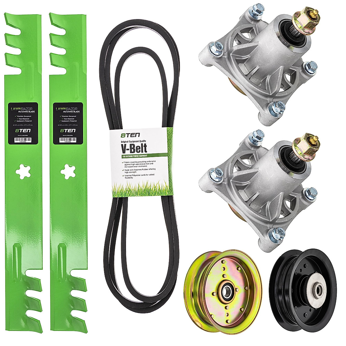 8TEN Deck Rebuild Kit for Husqvarna 42 inch RZ4219 RZ4619 RZ4620 Blade Spindle Belt Idler