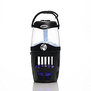 PIC Out- LAN 4-in-1 Portable Insect Trap Lantern & Bluetooth Speaker, Black