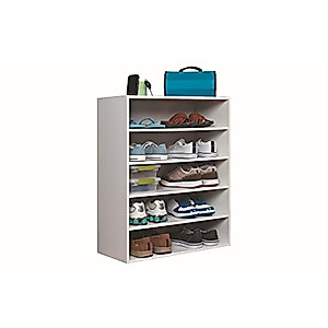ClosetMaid 1565 Stackable 5-Shelf Organizer, White