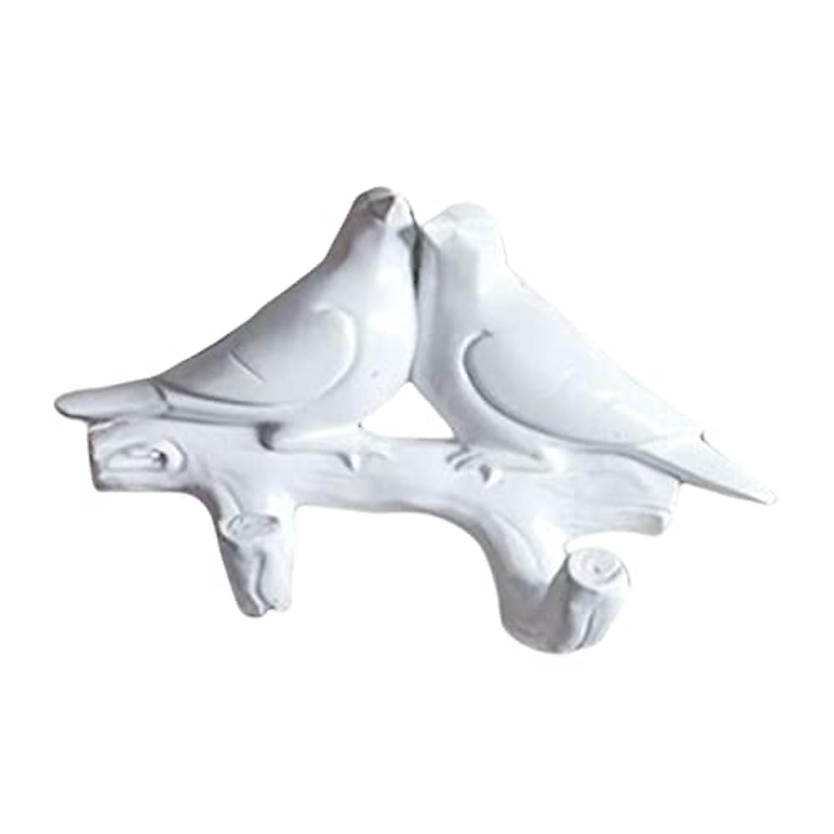 gazechimp Luxury Coat Key Hanger,Resin Bird Wall Decorations,Coat Clothes Towel Hook for Bedroom Home Entryway, White