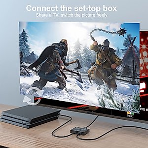 DisplayPort Switch 8K Bidirectional Splitter 2 in 1 Out/1 in 2 Out DP 1.4 Switcher Supports 8K@30Hz, 4K@120Hz, 4K@60Hz for 2 Computers 1 Monitor ConnBull®