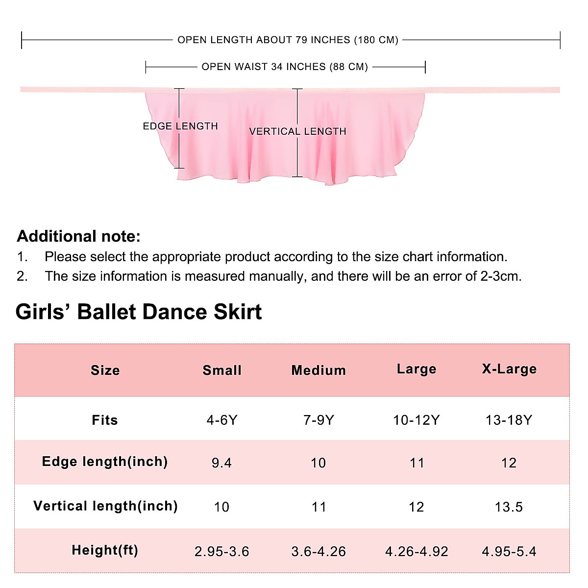 Zando Chiffon Ballet Wrap Skirt for Girls Training Dance Outfit Toddler Ballerina Clothes Dance Skirt for Kids Flowy Short Skirt with Adjustable Band Dance Wear Skirts Z Black & White 7-9 Years