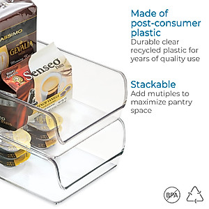 iDesign BPA-Free Plastic Freezer and Fridge Organization Bin for Kitchen, Fridge, Freezer, Pantry and Cabinet Organization, The Linus Collection – 11" x 7" x 3.5", Clear