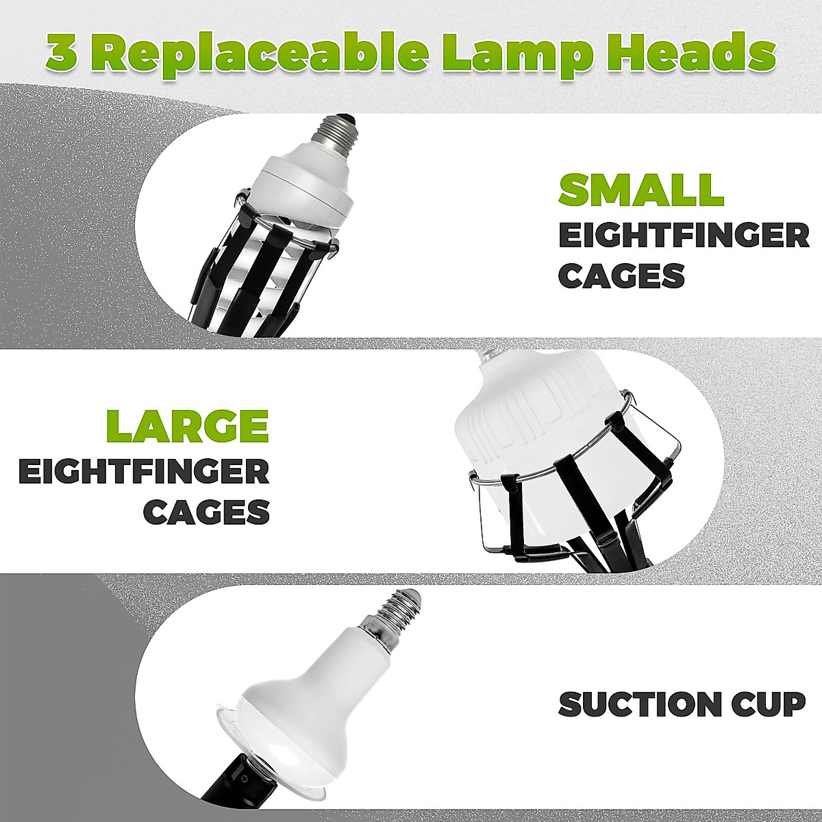 Ziopetru 10 FT Light Bulb Changer for High Ceilings, 3.6 to 10 FT Aluminum Telescopic Bulb Changer with Baskets and Suction Cup, Light Bulb Removal Tool for Household