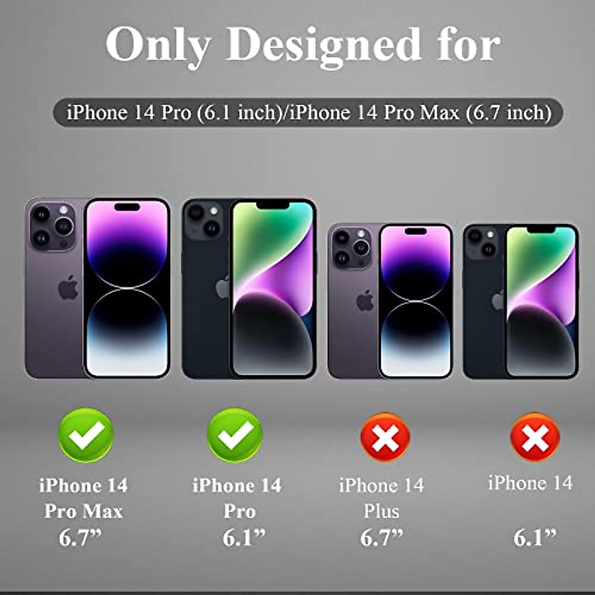 YWXTW Designed for iPhone 14 Pro Max Camera Lens Protector, for iPhone 14 Pro Camera Lens Protector, Individual Metal Anti Scratch HD Clear Case Friendly Tempered Glass Camera Cover, 1 Set
