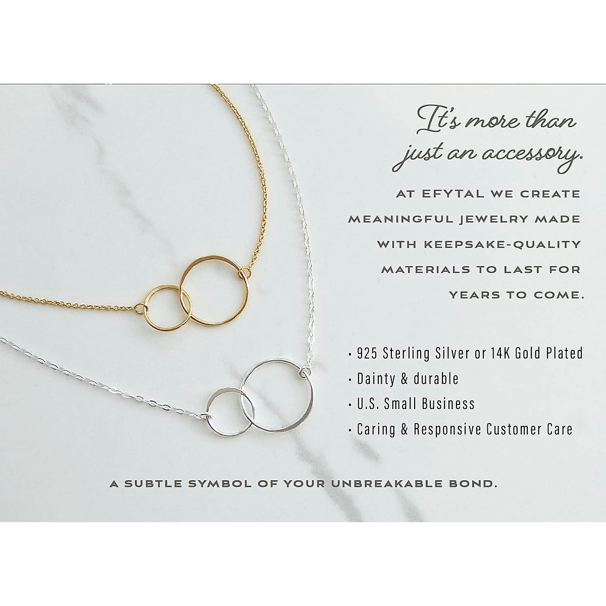 EFYTAL Mother Son Necklace, Sterling Silver Mother Son Gifts, Mom Birthday Gifts from Son, Mother and Son Gifts, Mother and Son Jewelry