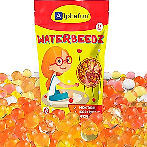 Non-Toxic Water Beads for Kids - .5 lb BPA Free Squishy Sensory Fidget Toys for The Bath and Playroom - Learn Counting and Improve Fine Motor Skills - Toddlers and Up - Waterbeedz by Alphafun