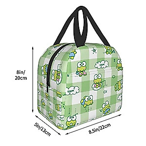 MCCEDMQ Cute Lunch Bag Reusable Insulated Bento Lunch Box for Women 8.5x8x5in