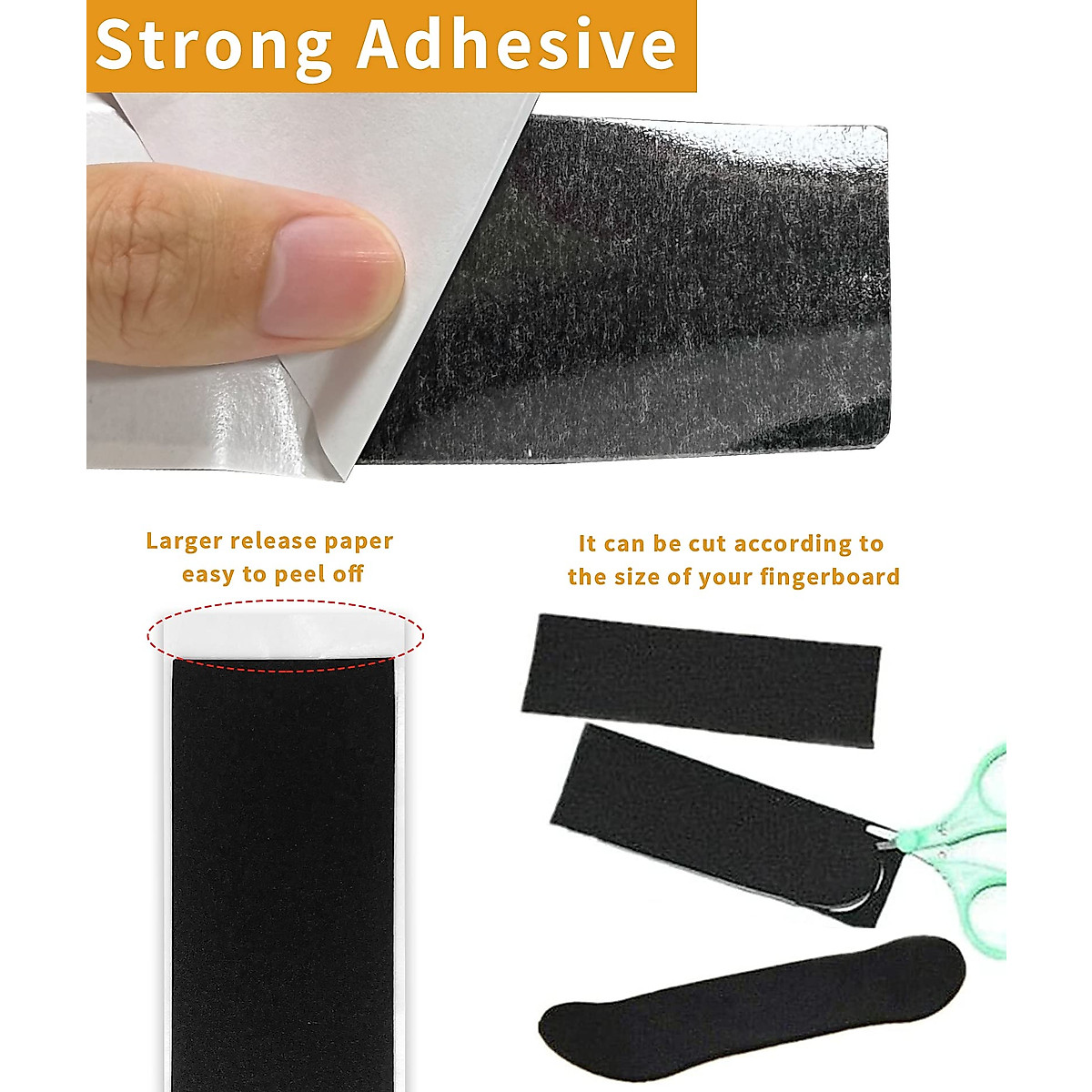 Tikfoam 30Pcs Fingerboard Foam Grip Tape, 38 x 110mm Foam Grip Tape for Fingerboards, Fingerboard Grip Tape