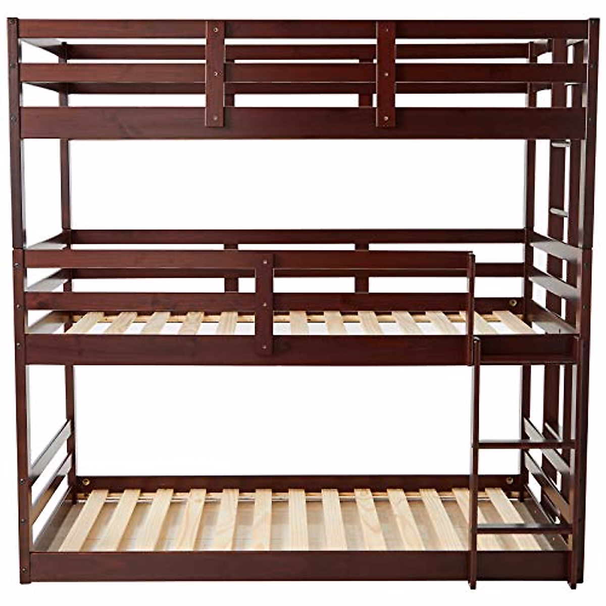 Donco Kids DONCI 1555-TTTCP Triple Bunk Bed Twin/Twin/Twin Dark Cappuccino