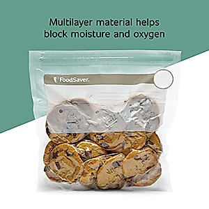 FoodSaver 1-Quart BPA-Free Multilayer Construction Vacuum Zipper Bags, 18 Count (Pack of 2)