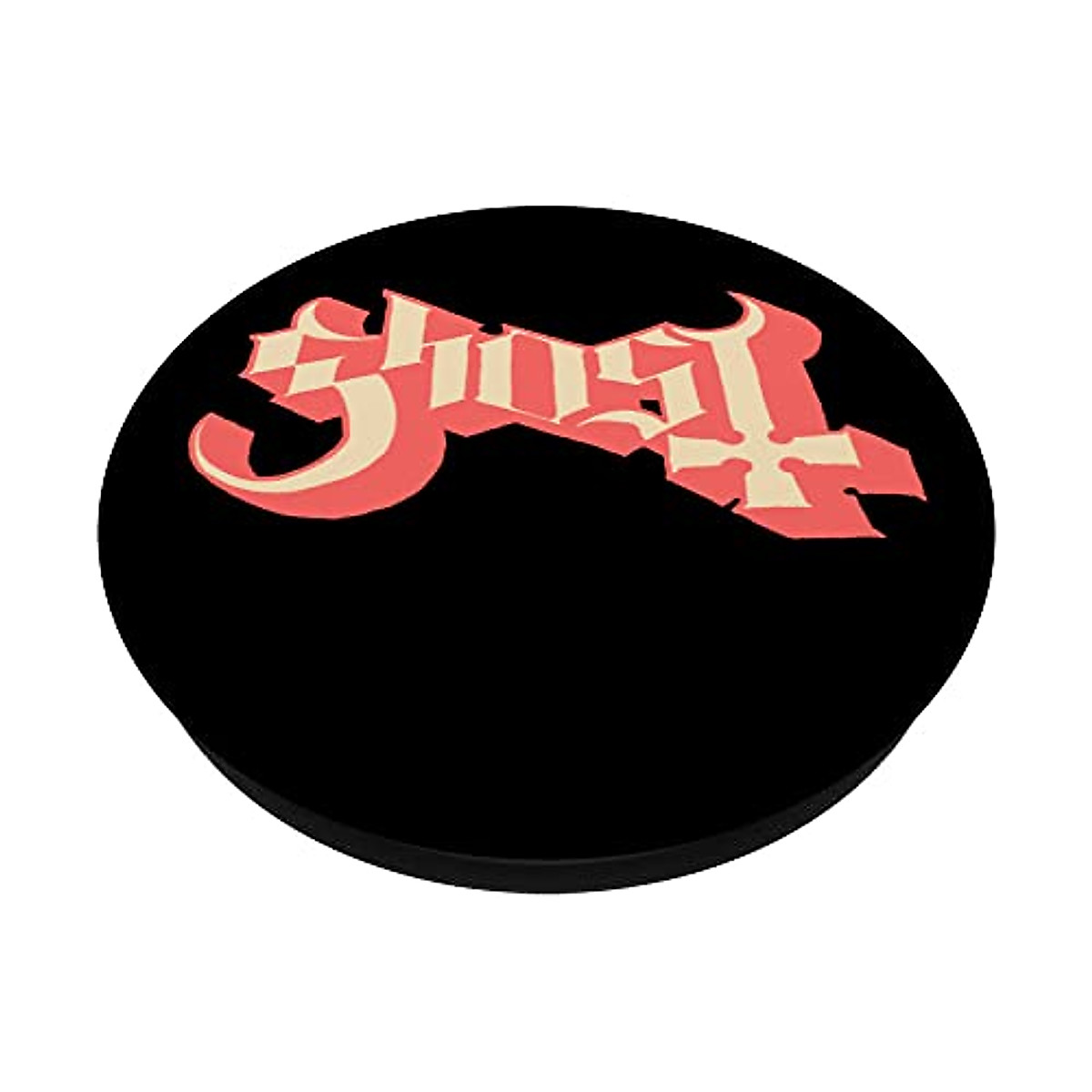 Ghost - Pastel Orange Logo PopSockets Swappable PopGrip