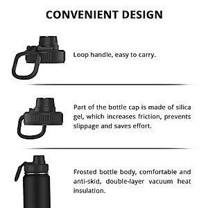 Stainless Steel Vacuum Insulated Flask, Leak-proof, BPA-free Double Walled Thermal Mug for Coffee & Tea, 0.76L Sports Water Bottle, Travel Water Bottle for Hot or Cold Drink, Pink…