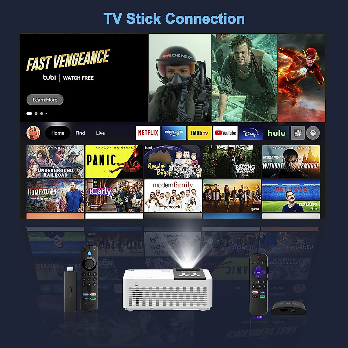 Projector with 5G WiFi and Bluetooth,2023 Upgrade 9000Lumens Full HD 1080P Supported Portable Projector,5.1 Bluetooth Mini Outdoor Movie Projector Compatible with HDMI,USB,AV,Laptop and Smartphone