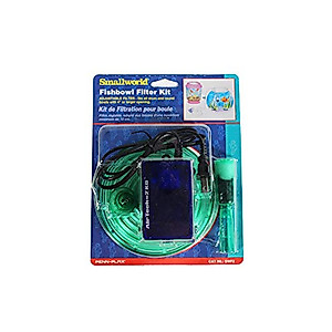 Penn-Plax Small World Fishbowl Under-Gravel Filter Kit – Comes with a Disposable Media Cartridge, Air Pump, Air Tubing, and Air Stone, Multicolor (EPSWF2)