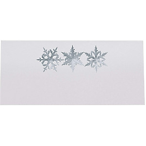 Christmas and Holiday Snowflake Pattern Printable Place Cards, Set of 60 (10 Sheets), Laser & Inkjet Printers - Wedding, Party, Dinner, and Special Events - Made in the USA