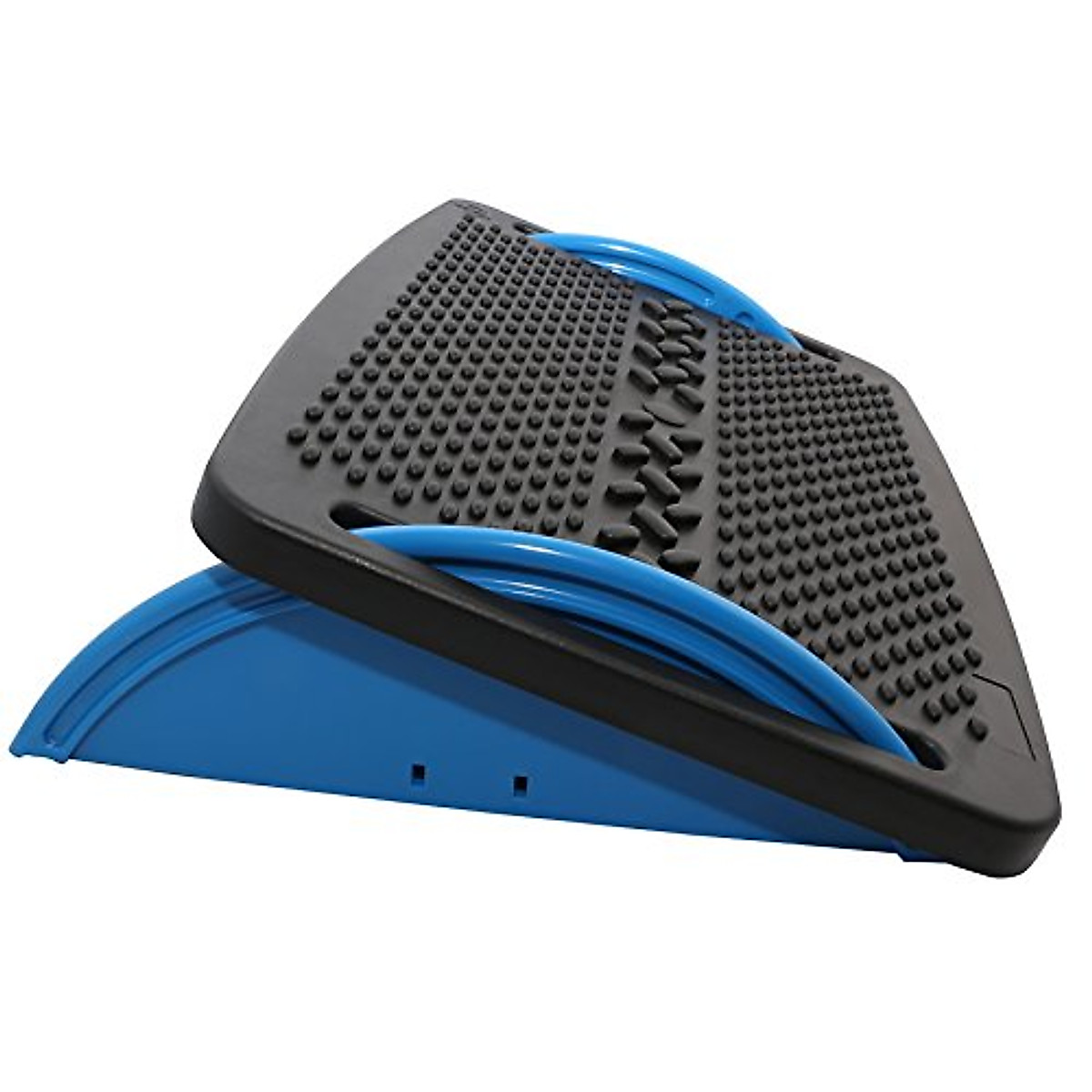 IO Crest Ergonomic Floating Tilt Foot Rest Textured Surface Reduce Muscle Strain, Black Blue