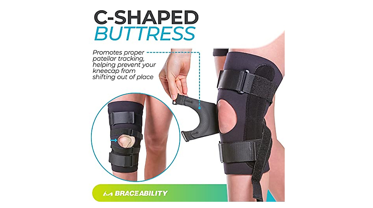 BraceAbility J Patella Knee Brace - Support & Pain Relief for Kneecap