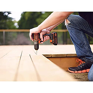 BLACK+DECKER 20V MAX* POWERCONNECT 3/8 in. Cordless Drill/Driver with AUTOSENSE Kit (BDCDE120C)