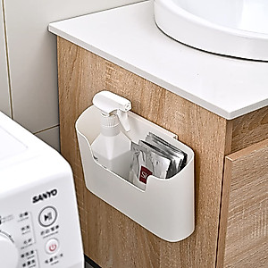 ICCGBHGO Under Sink Organizer and Storage, Kitchen Bathroom Under Sink Cabinet Sliding Pull Out Storage Drawer Tray Caddy Organizer, Wall Mount Inside Cabinet Door Organizer Holder White (2PCS)