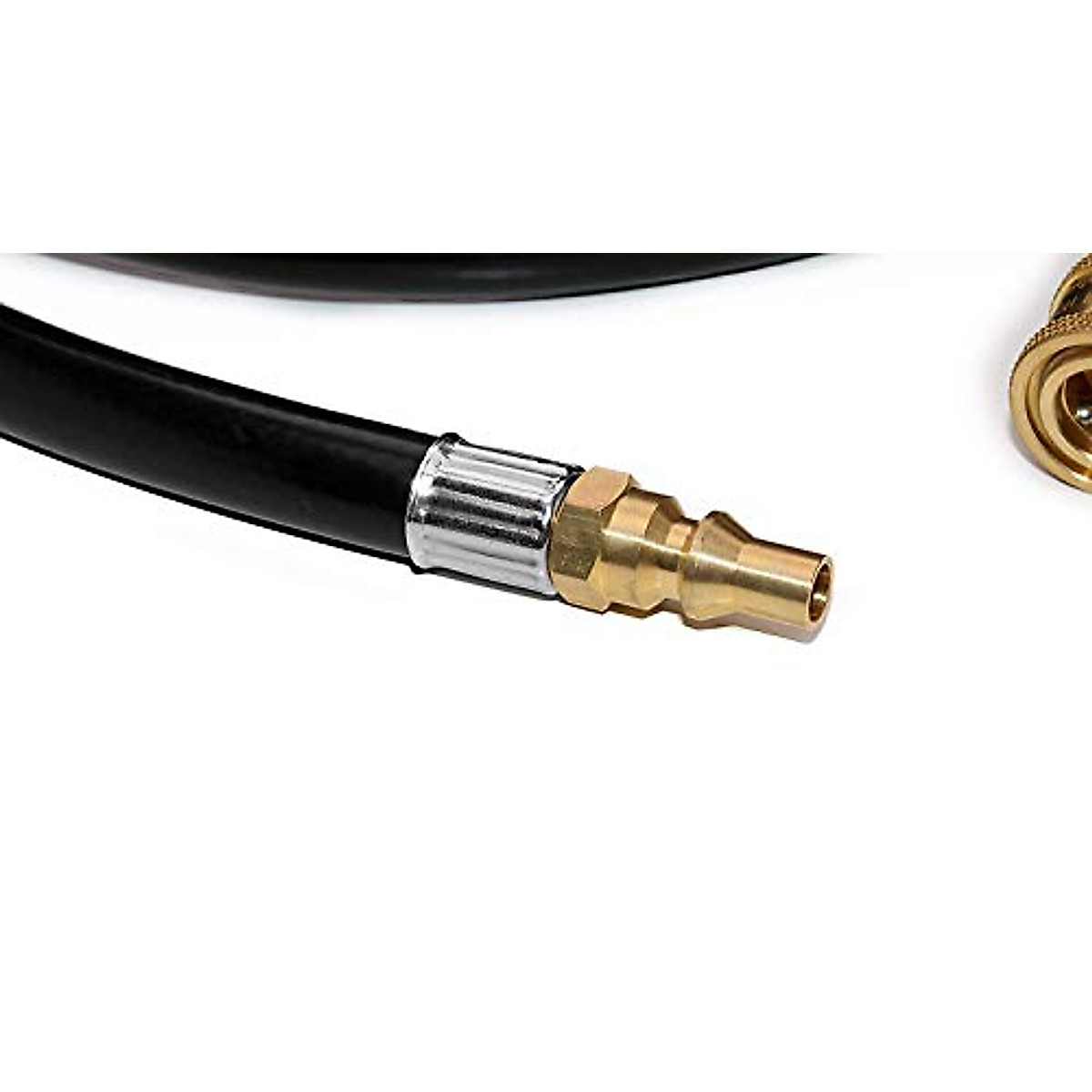 DOZYANT 12 feet Low Pressure Propane Quick-Connect Hose, RV Quick Connect Propane Hose, Quick Disconnect Propane Hose Extension - 1/4” Safety Shutoff Valve & Male Full Flow Plug for RVs