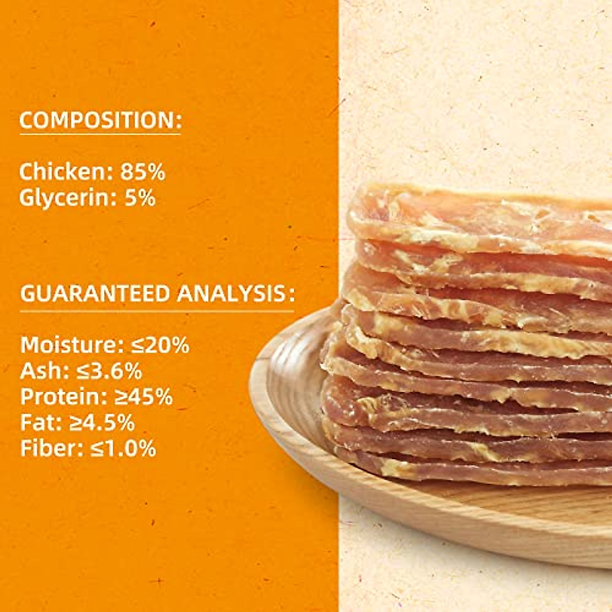 Jungle Calling Dog Treats Chicken Jerky Training Treats, Slow Roasted Snacks for Medium and Large Dogs Chewy Treats 10.6Ounce (Chicken Fillet)