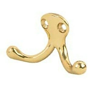 Servicrt Low Profile Double Cast Wardrobe Hook GenericWall Hooks Towel Hooks Bathroom Towel Rack Towel Hooks for bathrooms Towel Holder for Bathroom Wall Wall Hangers Hooks for Hanging Towels Hangin
