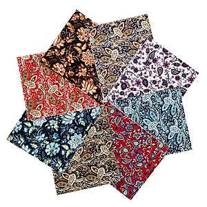 18" x 22" Fat Quarters Fabric Bundles 100% Cotton Quilting Fabric Bundles for Quilt, Sewing Project, Patchwork Precut Quilt Squares