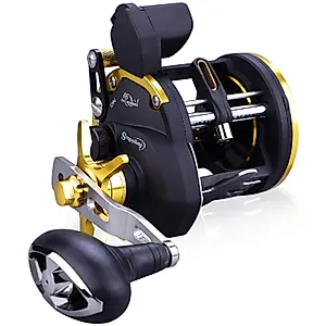 Sougayilang Line Counter Fishing Reel Conventional Level Wind Trolling Reel-TRA 30R