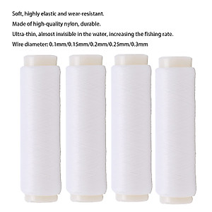 Bait Line, Fishing Accessory Nylon Bait Line 4pcs 100/200m Nylon Fishing Rubber Band Line High Elastic Fishing Accessories for Freshwater Fishing(Number 5)