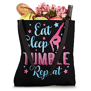 Eat sleep tumble repeat Gymnastics for girl Gymnast Tote Bag