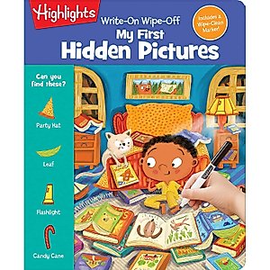 Write-On Wipe-Off My First Hidden Pictures: Find Hidden Objects, Trace the ABCs and Wipe Clean, Dy Erase Activity Book for K ids 3-6 (Write-On Wipe-Off My First Activity Books)