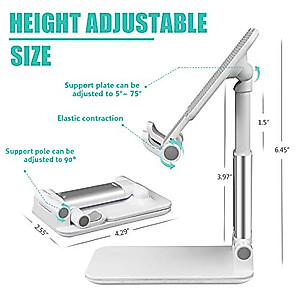 Cell Phone Stand for Desk, Angle Height Adjustable Phone Holder for Office, Compatible with iPhone 12 11 Pro XS Max XR 8 7 6S Plus, Samsung S20+ Note10, Tablets, Charging Accessories