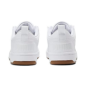 Puma Men's Rebound Layup Low Speckle Sneaker, Puma White White, 10.5