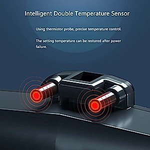 Carefree Fish Aquarium Heater PTC Ceramic Digital Double Heating Rods The Safest Most Accurate and Fastest Heater for Fish Tank 500W