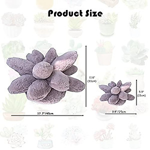 3D Succulent Pillow Super Soft Imitation Rabbit Fur Succulent Plush Pillows Creative Cactus Pillow Plant Shaped Decor Throw Pillow for Couch Sofa Bed Car Chair Cushion