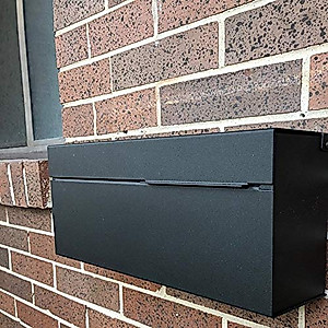 Vsons Modern Design Mailbox, Aluminum Black Powder Coated, Wall-Mount Mailbox Vsons Design Louis B
